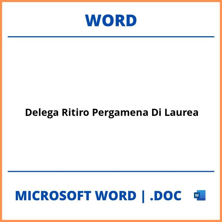 Delega Fac Simile Word
