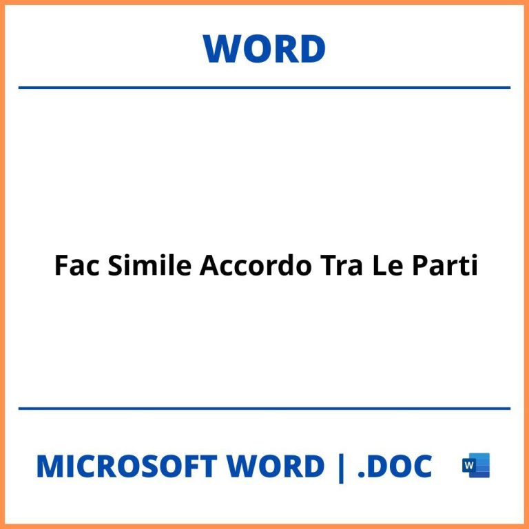 Accordo Di Riservatezza Modello Word