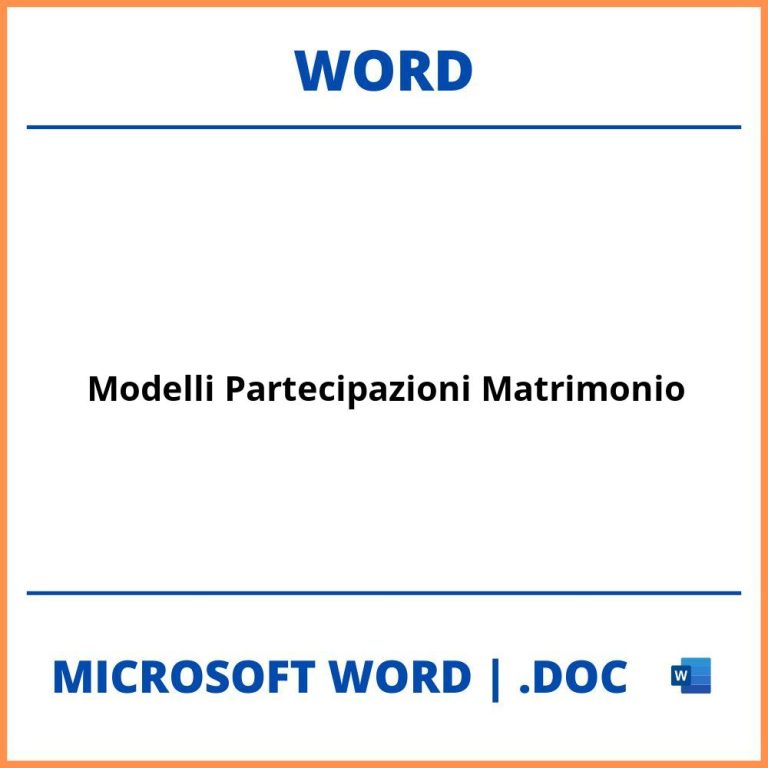 Partecipazioni Matrimonio Modelli Word