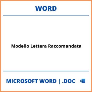 Modello Lettera Di Presentazione Word | Esempio Fac Simile